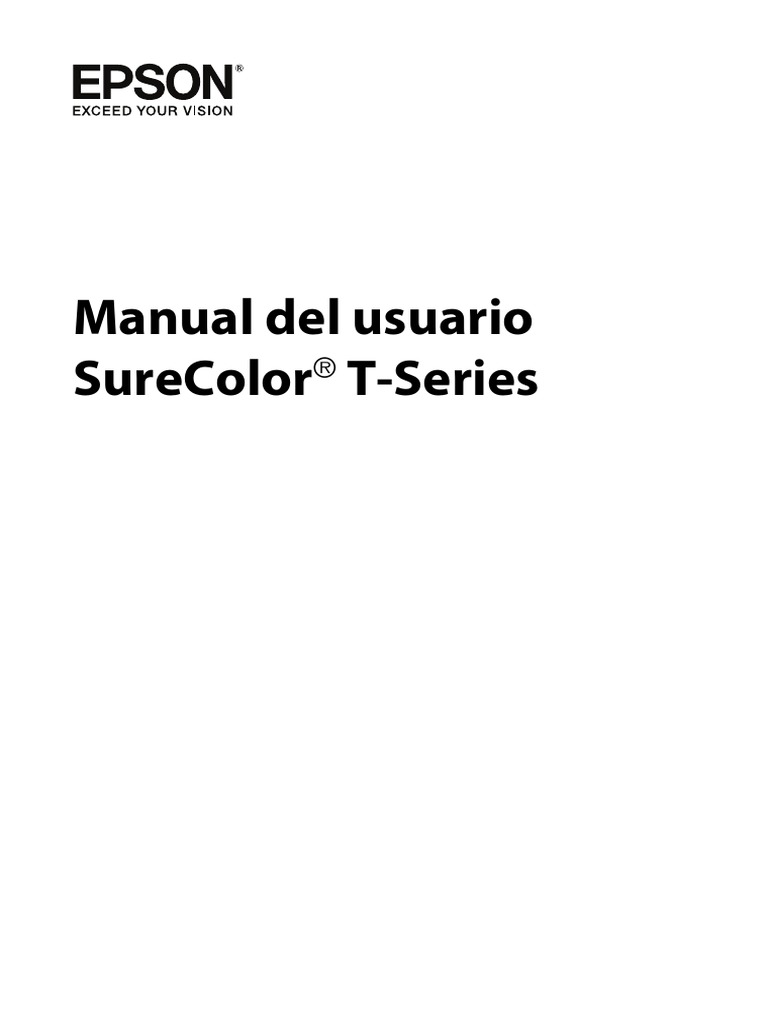 Manual Del Usuario SureColor® T-Series | PDF | Windows Vista | Microsoft Windows