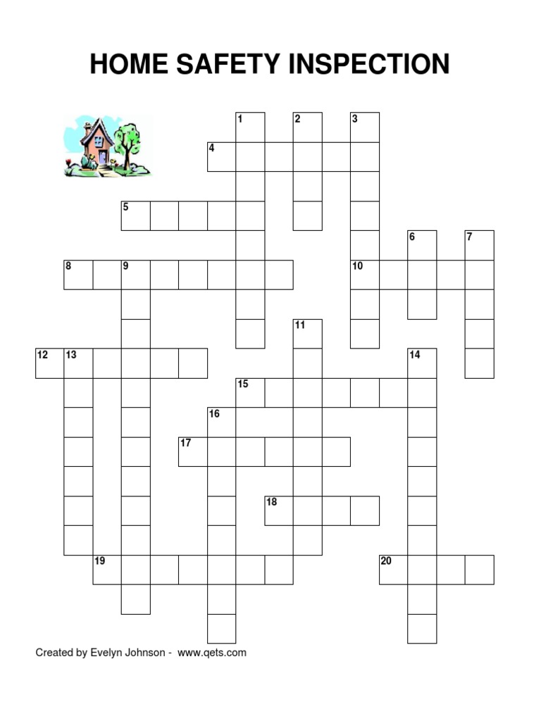 Home Safety Inspection LP FF Crossword | PDF | Nature