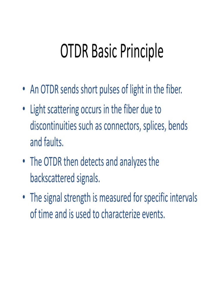 Pdf Otdr Presentation Pdf Optical Fiber Fibers