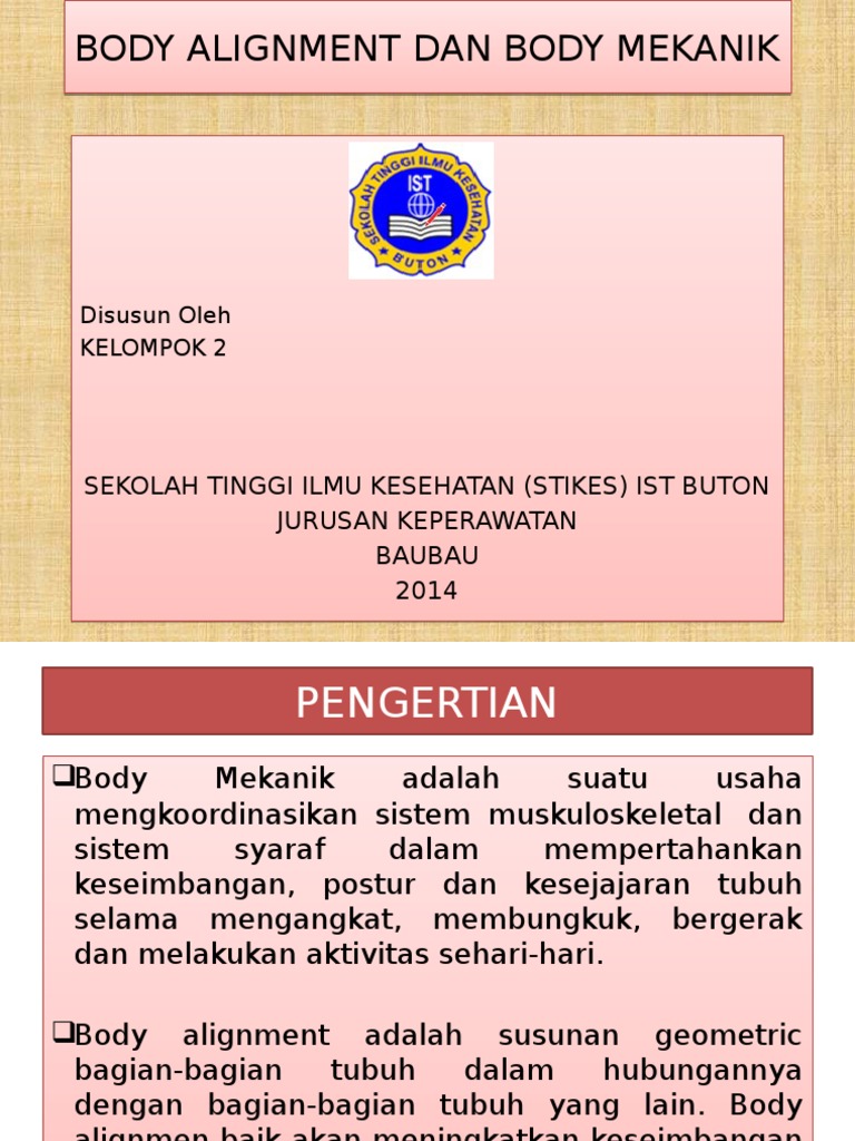 Body Mekanik Dan Body Alignment | PDF