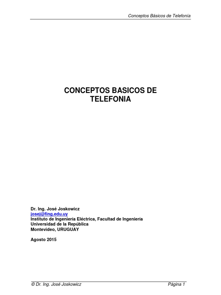 Conceptos Basicos de Telefonia PDF | PDF | Teléfono | Micrófono