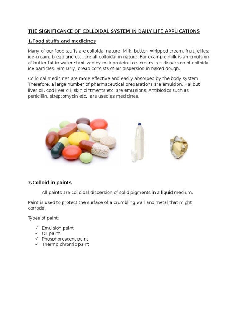 Colloid Examples Food