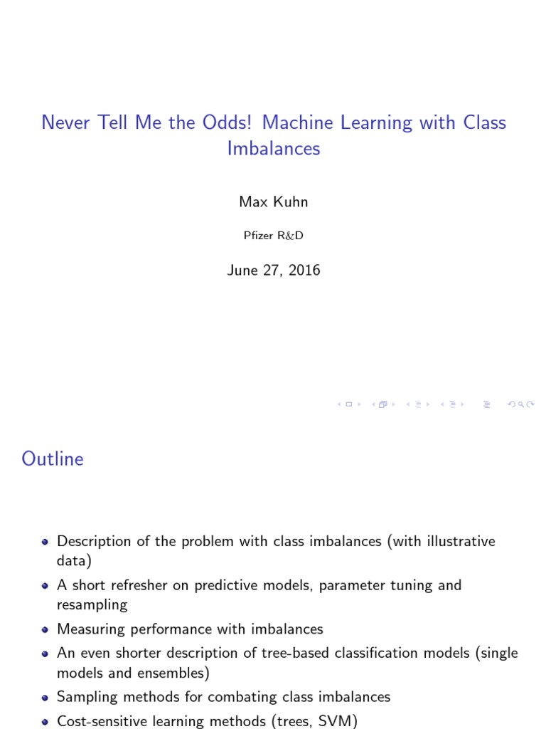 Kuhn - Machine Learning With Class Imbalances | PDF | Test Set ...