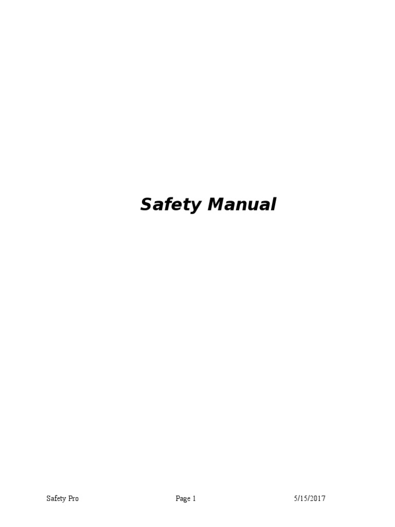 General Industry Safety Manual | Download Free PDF | Safety | Personal ...
