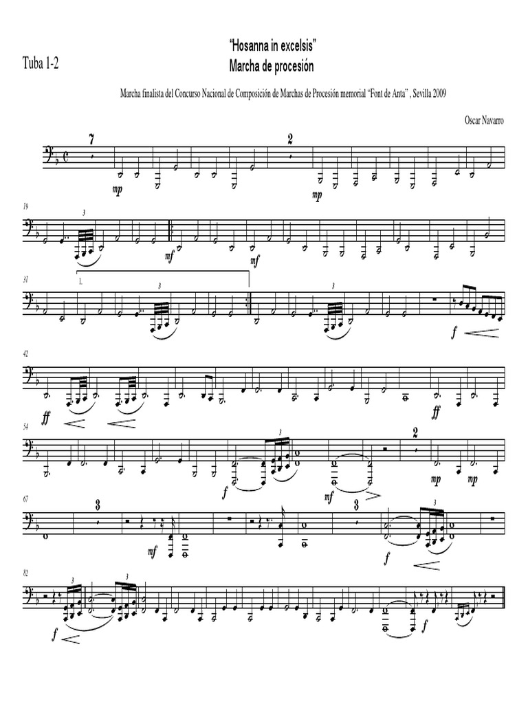 Marcha de Semana Santa Tuba | PDF