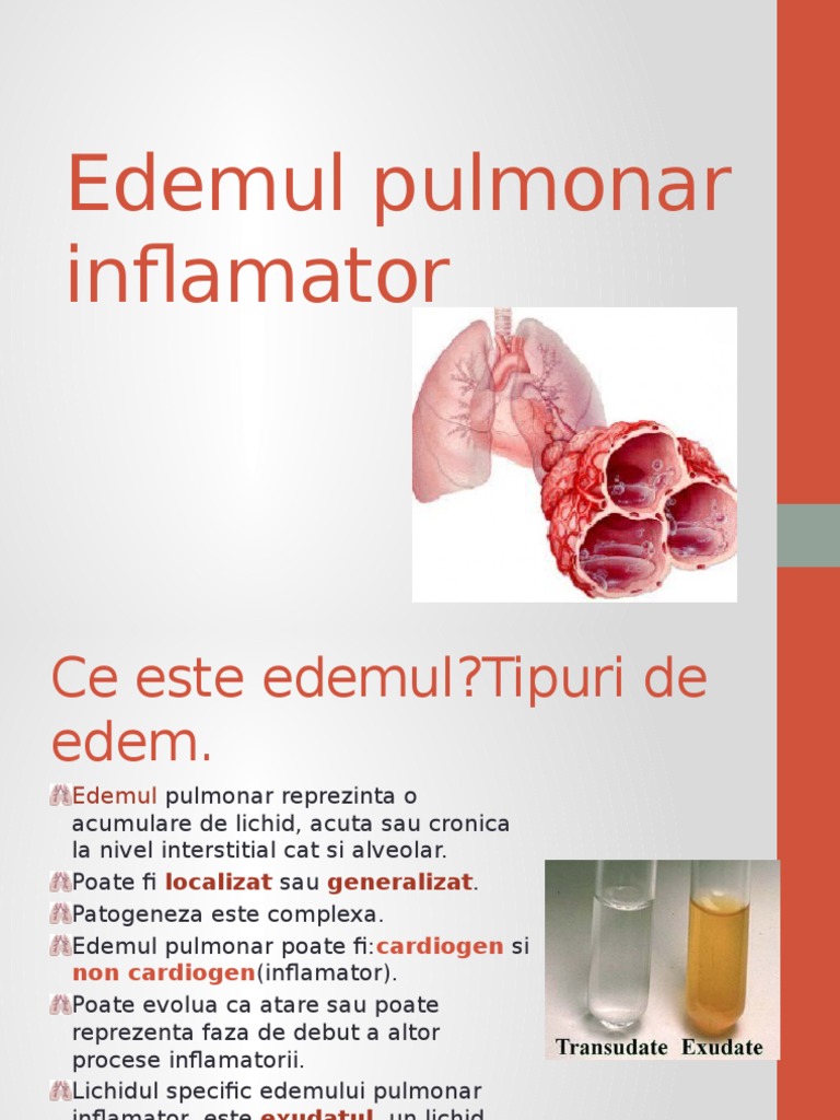 Edemul Pulmonar Inflamator | PDF