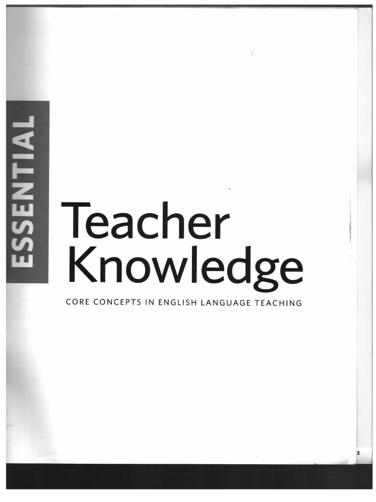 Jeremy - Harmer. Essential Teacher Knowledge (2012) | PDF