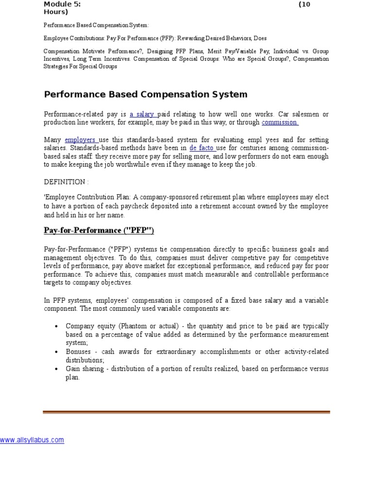 PFP | PDF | Employment | Motivation