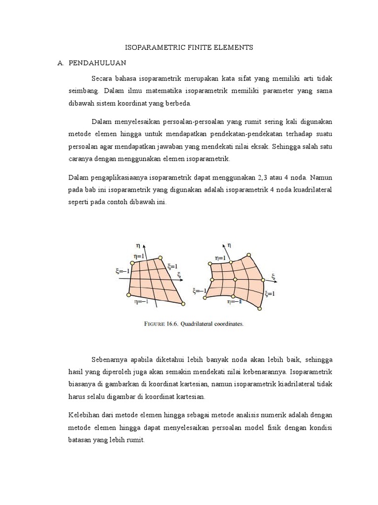 6.1 Isoparametric Finite Elements | PDF