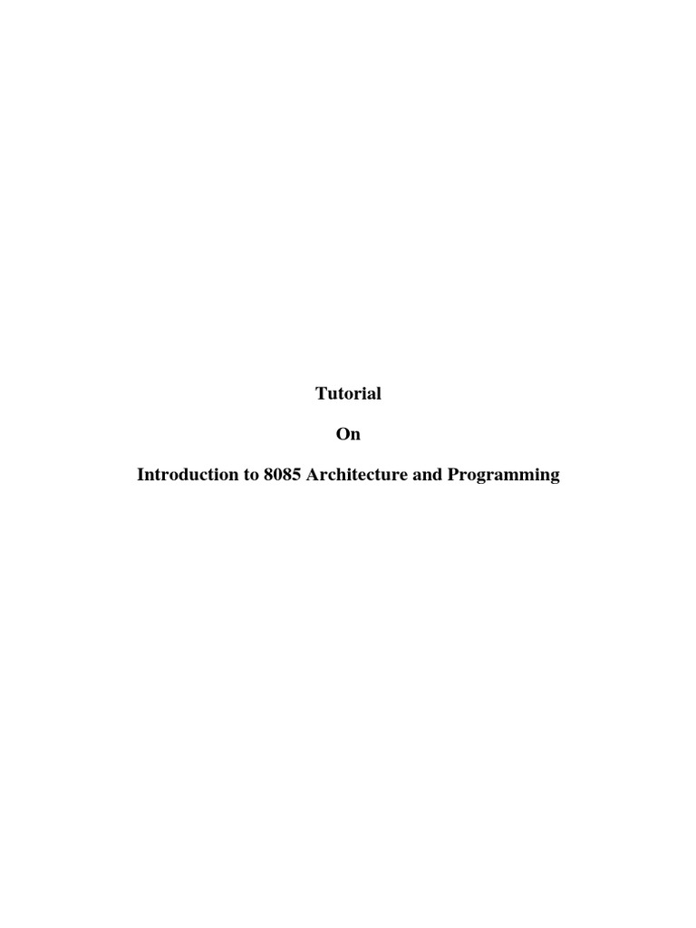 8085 Microprocessor Notes | PDF | Instruction Set | Central Processing Unit