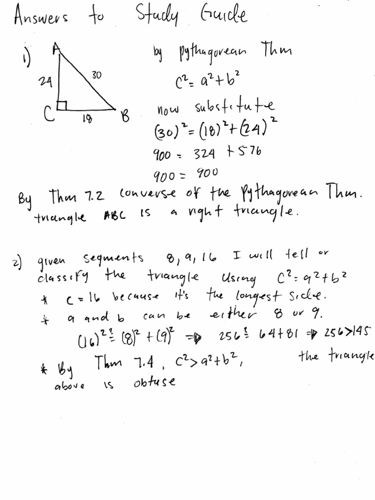 Geometry CH 7 Test Study Guide Answers | PDF