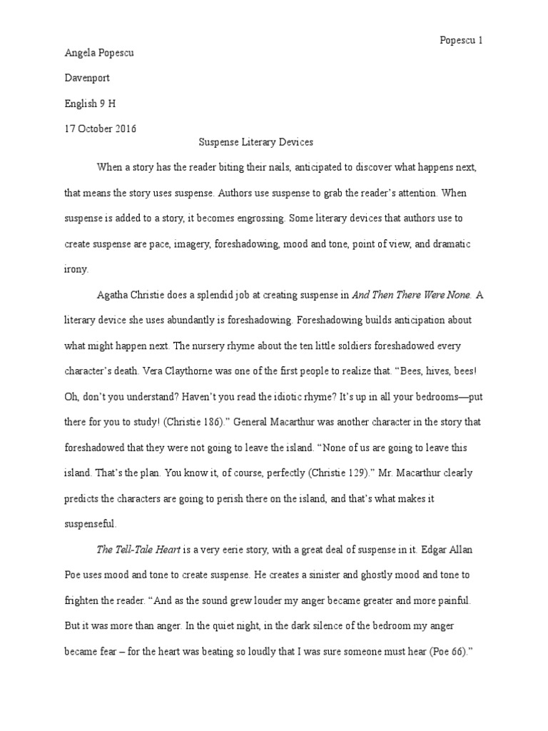 suspense literary devices | Fiction & Literature | Free 30-day Trial ...
