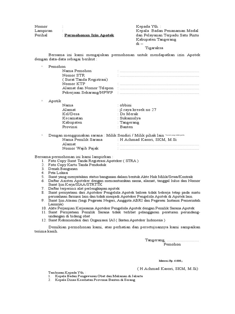 Form Apotik 1 | PDF