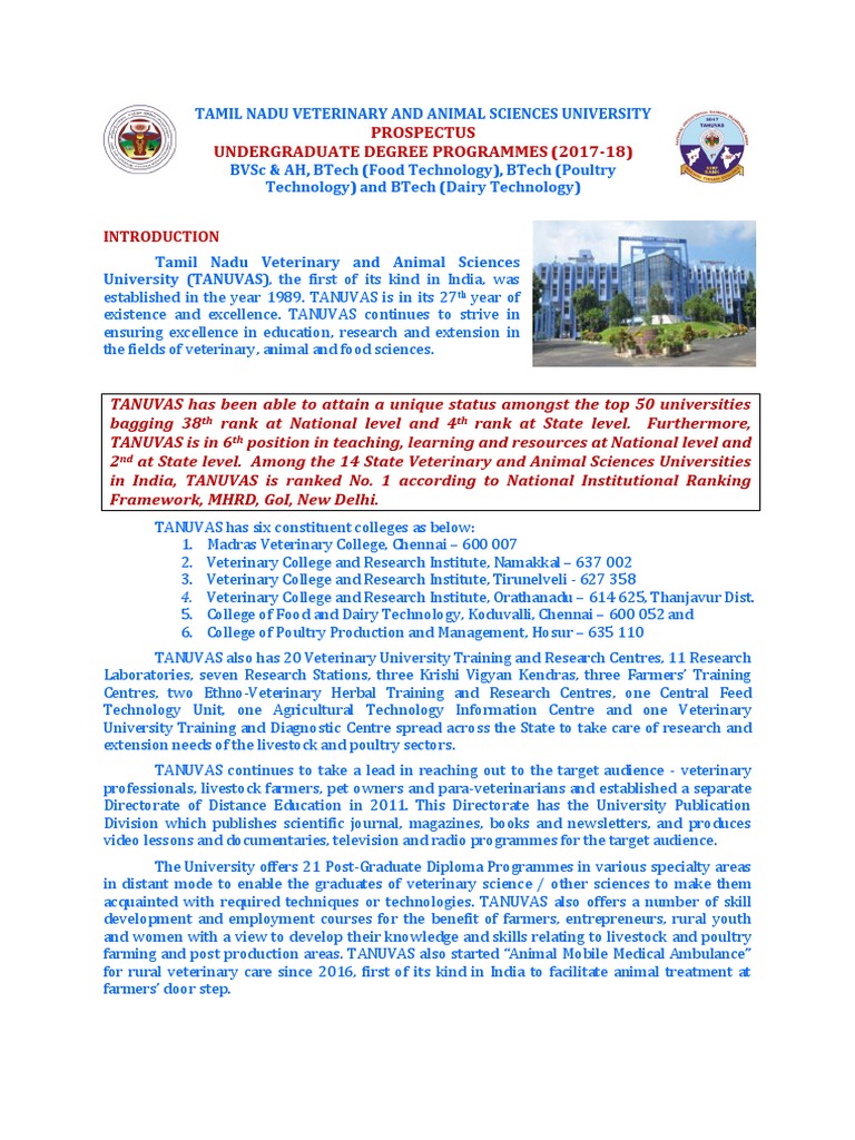 Prospectus | PDF | University And College Admission | Academic Degree