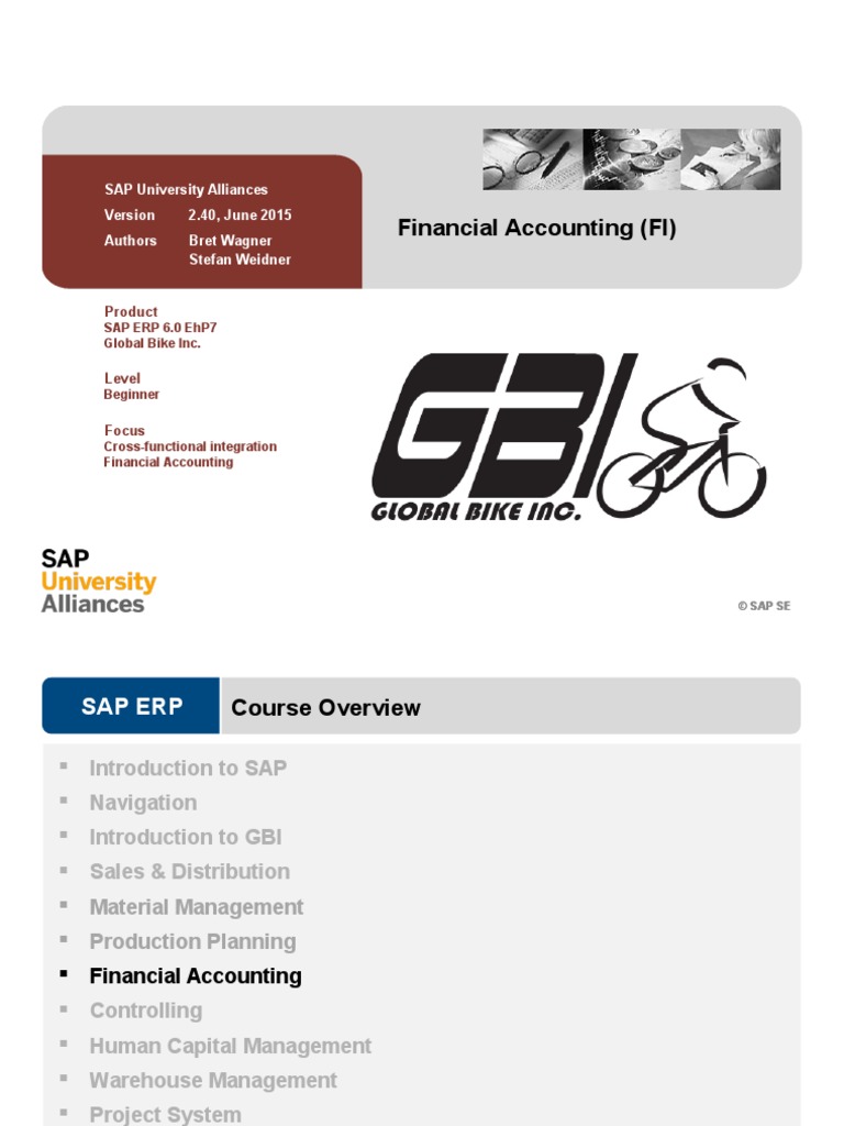 Introduction To SAP ERP Using GBI Slides FI | PDF | Revenue | Balance Sheet