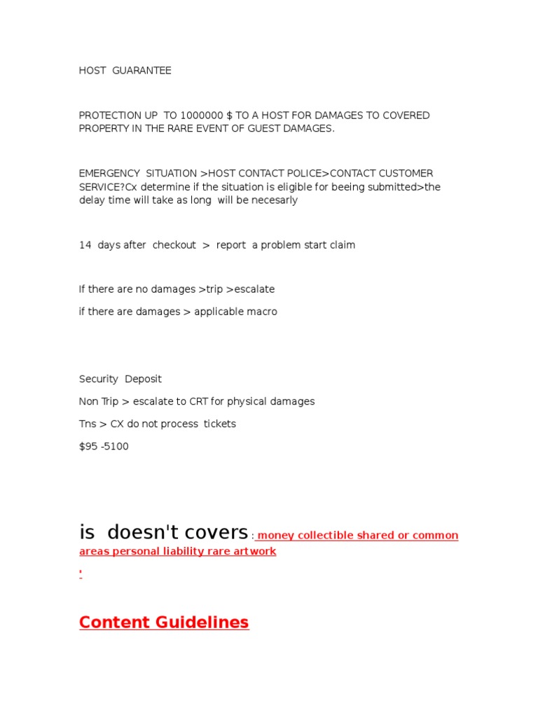 Is Doesn't Covers: Content Guidelines | PDF
