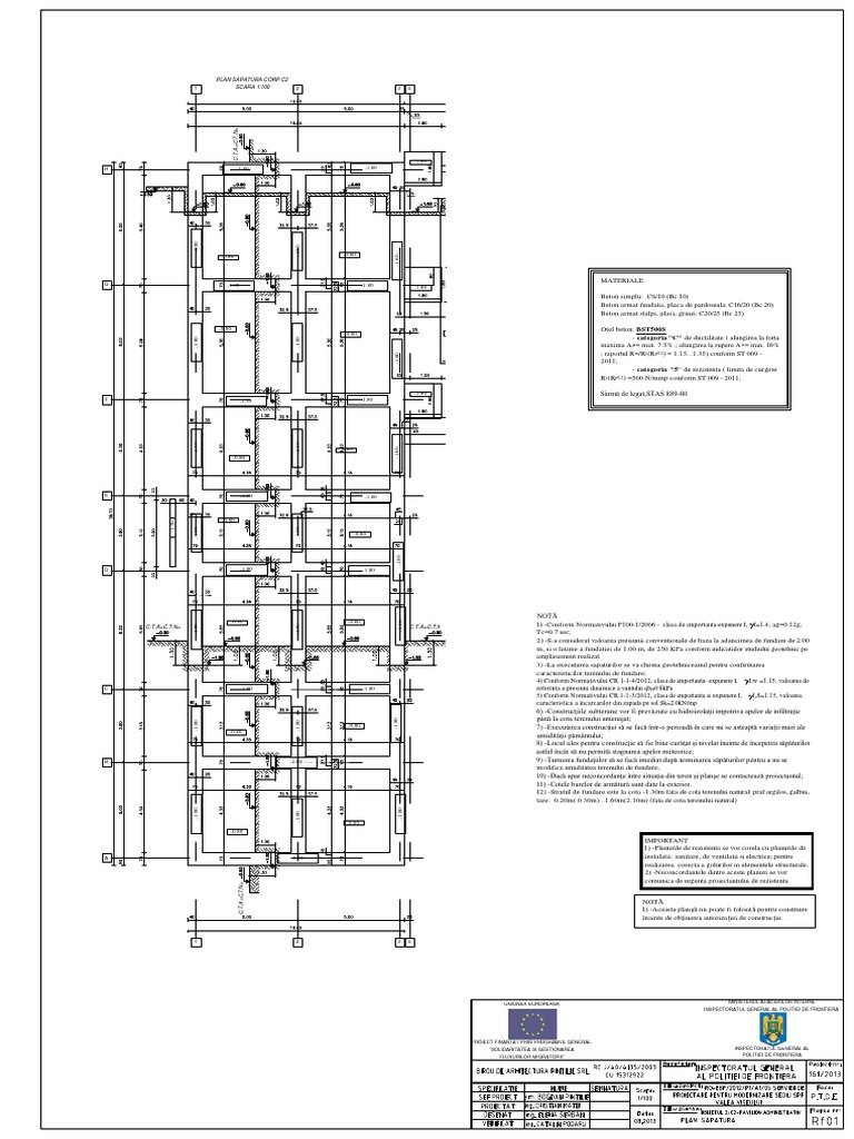 Structural Drawing and Specifications for the Foundations of Sapatura ...