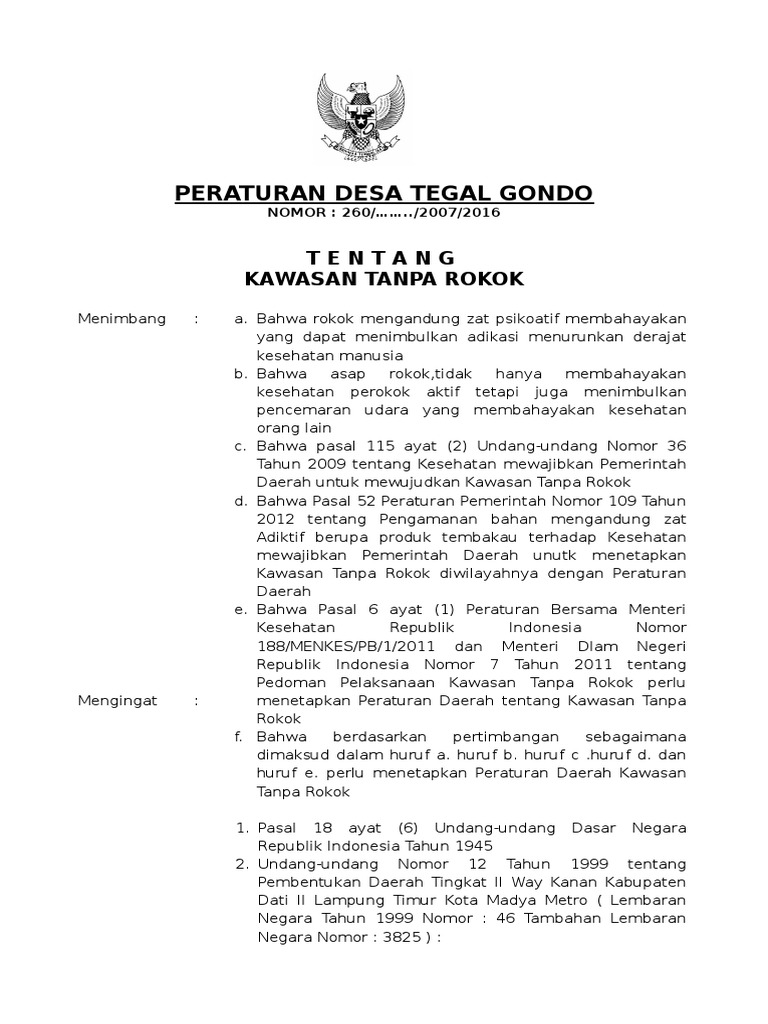 SK Kawasan Tanpa Rokok | PDF