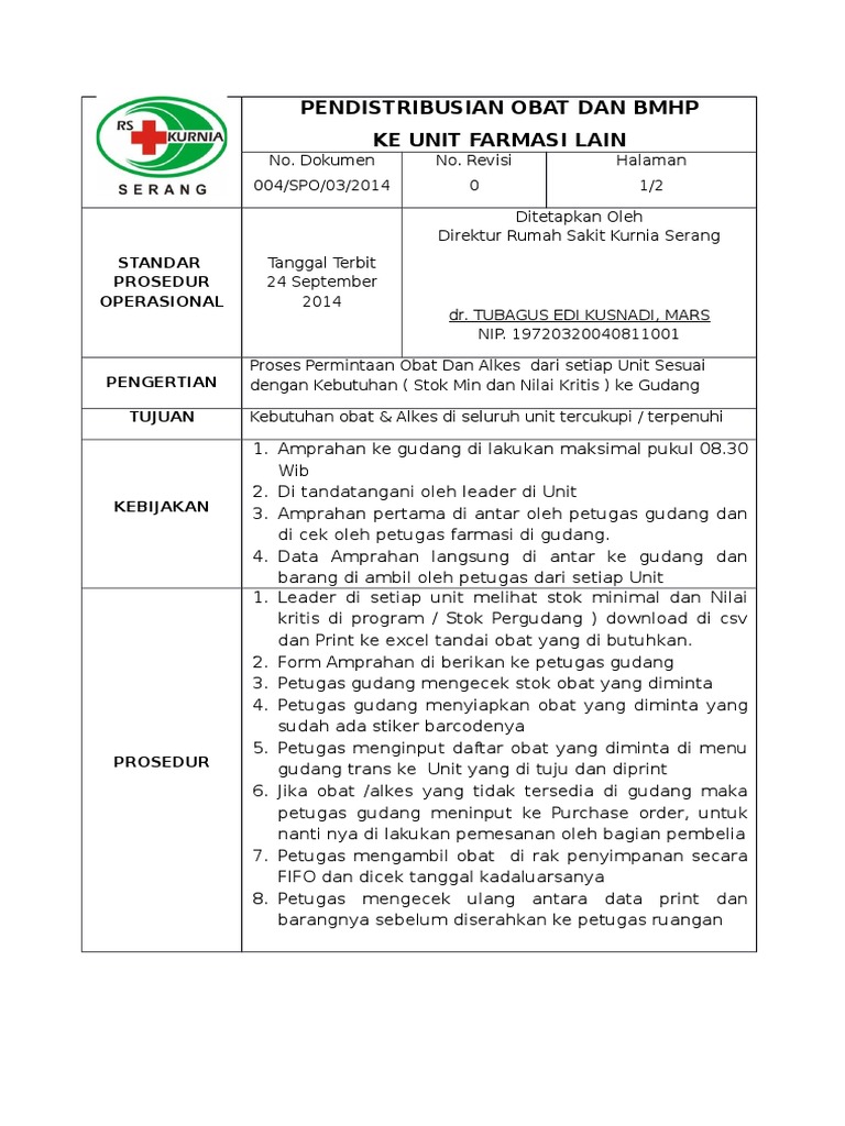 Pendistribusian Obat Dan BMHP | PDF