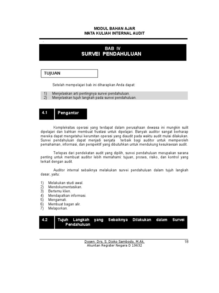 Bab IV Internal Audit | PDF