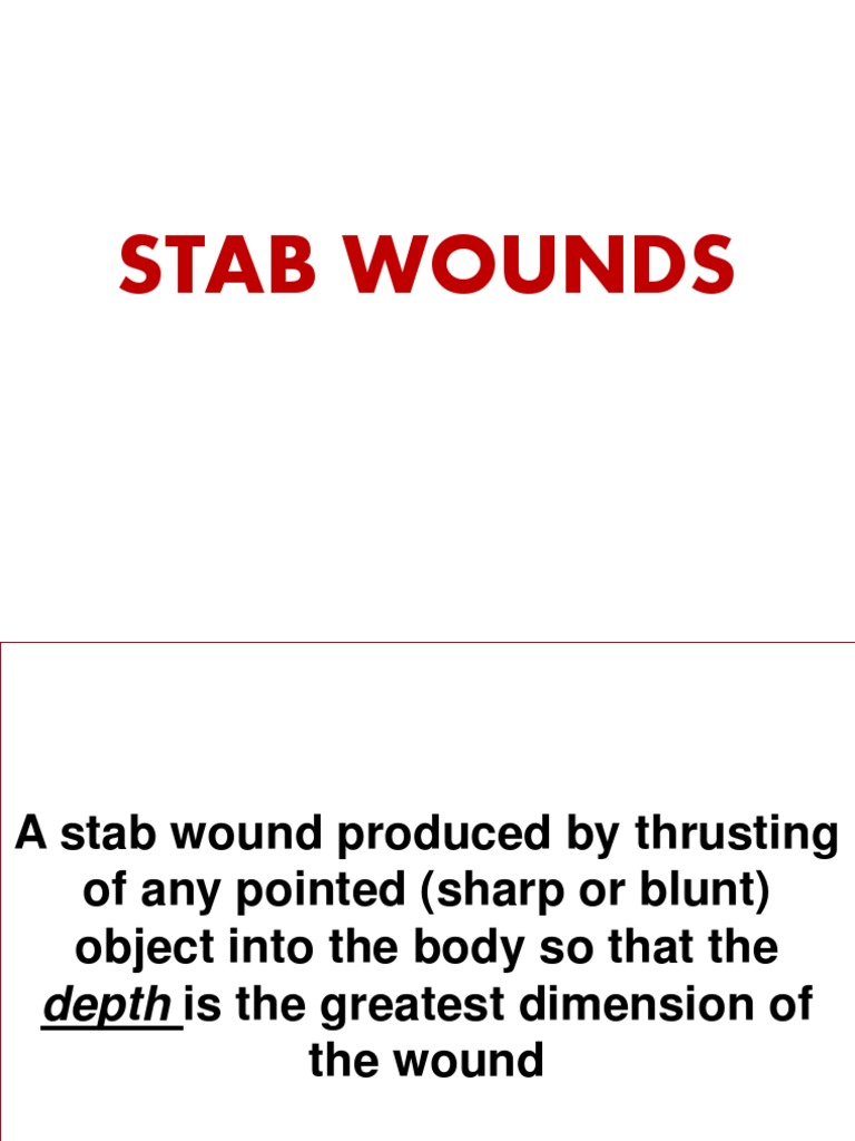 Stab Wounds | PDF | Blade | Equipment