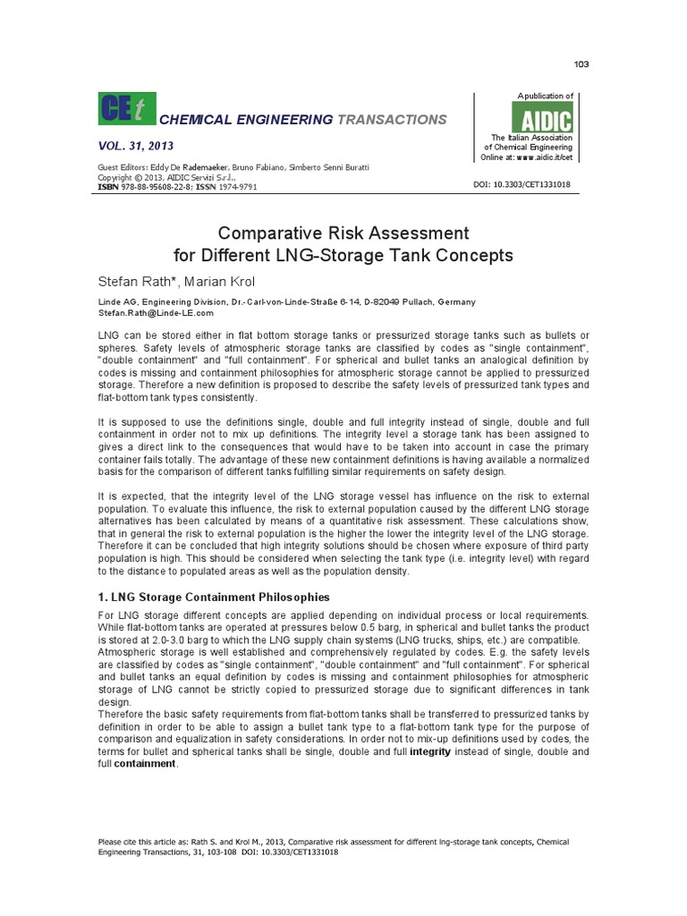 Different LNG-Storage Tank Concepts PDF | PDF | Liquefied Natural Gas ...