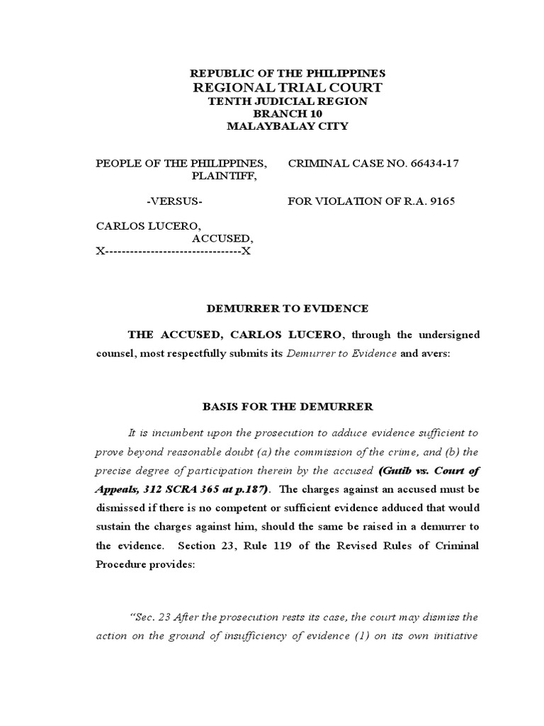 Demurrer 2 | Demurrer | Evidence | Free 30-day Trial | Scribd