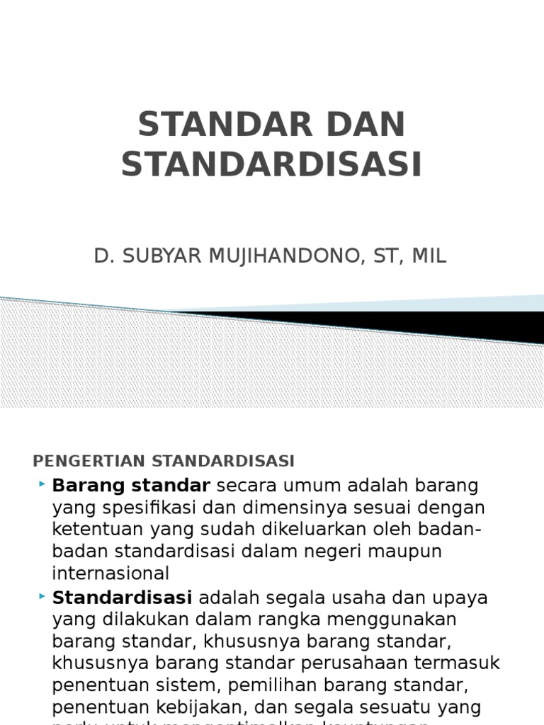 Pengertian dan Manfaat Standardisasi | PDF | Bisnis | Komputer