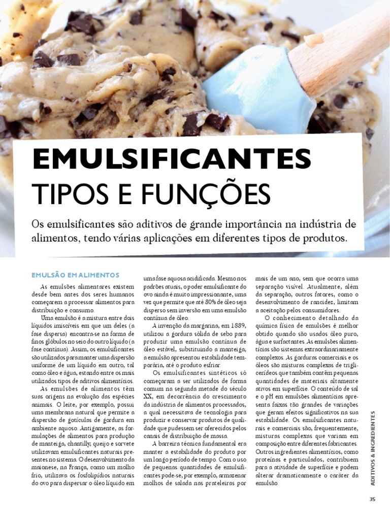 Tipos de Emulsificantes | Emulsão | Éster
