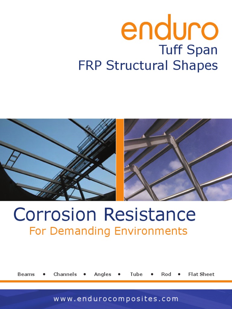 Tuff Span FRP Structural Shapes Guide | PDF | Fiberglass | Fibre ...