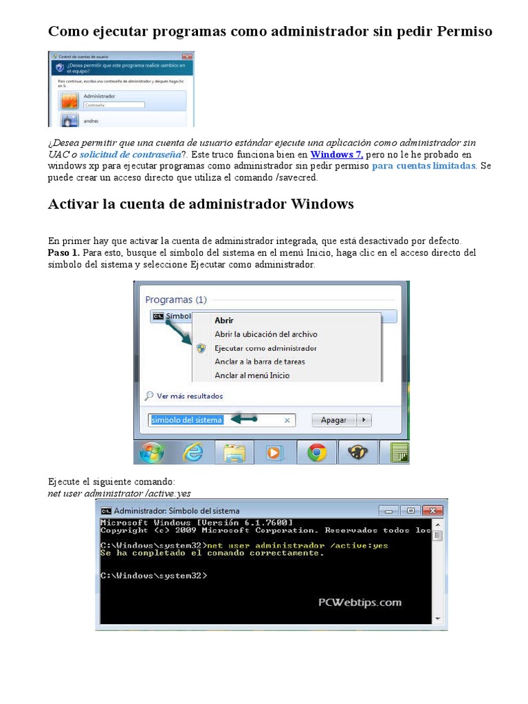 Ejecutar Programas Como Administrador | PDF | Contraseña | Microsoft ... Ejecutar Programas Como Administrador | PDF | Contraseña | Microsoft ...
