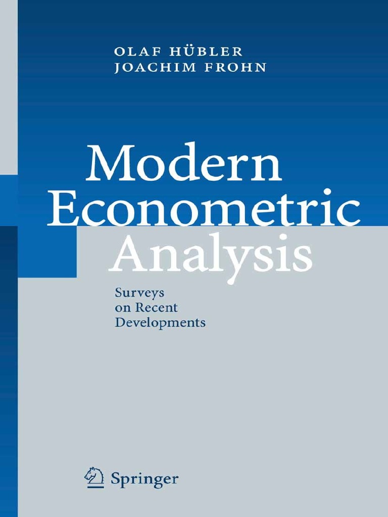 Modern Econometric Analysis Pdf Econometrics Statistics