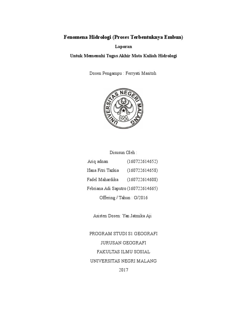 Proses Pembentukan Embun dalam Hidrologi | PDF
