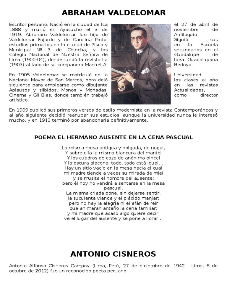 Abraham Valdelomar | PDF | Poesía