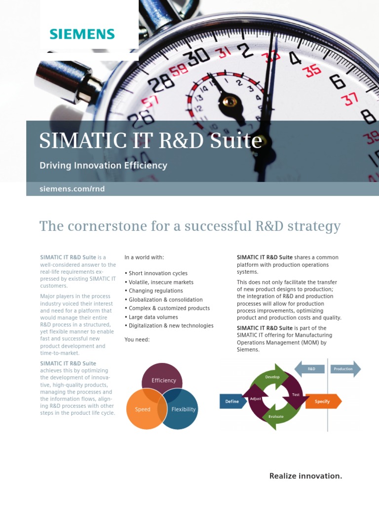 Simatic It R and D Suite | PDF | Innovation | Product Lifecycle