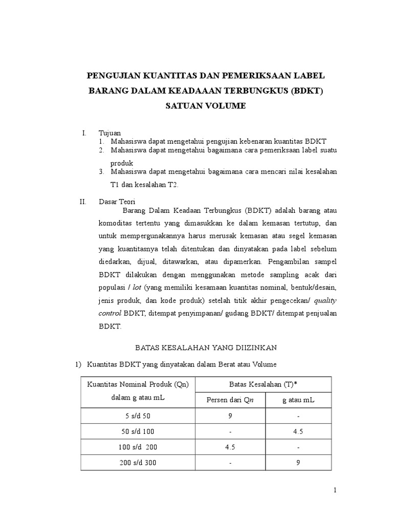 UJI BDKT Volumed | PDF