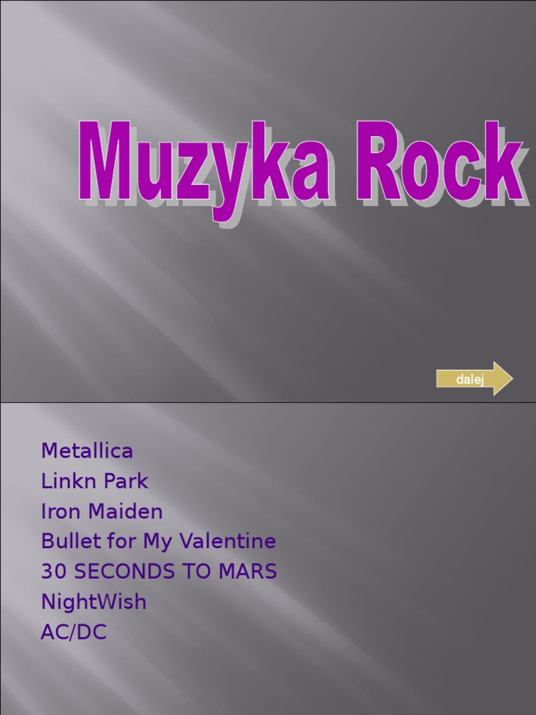 Muzyka Rockowa Prezentacja | PDF
