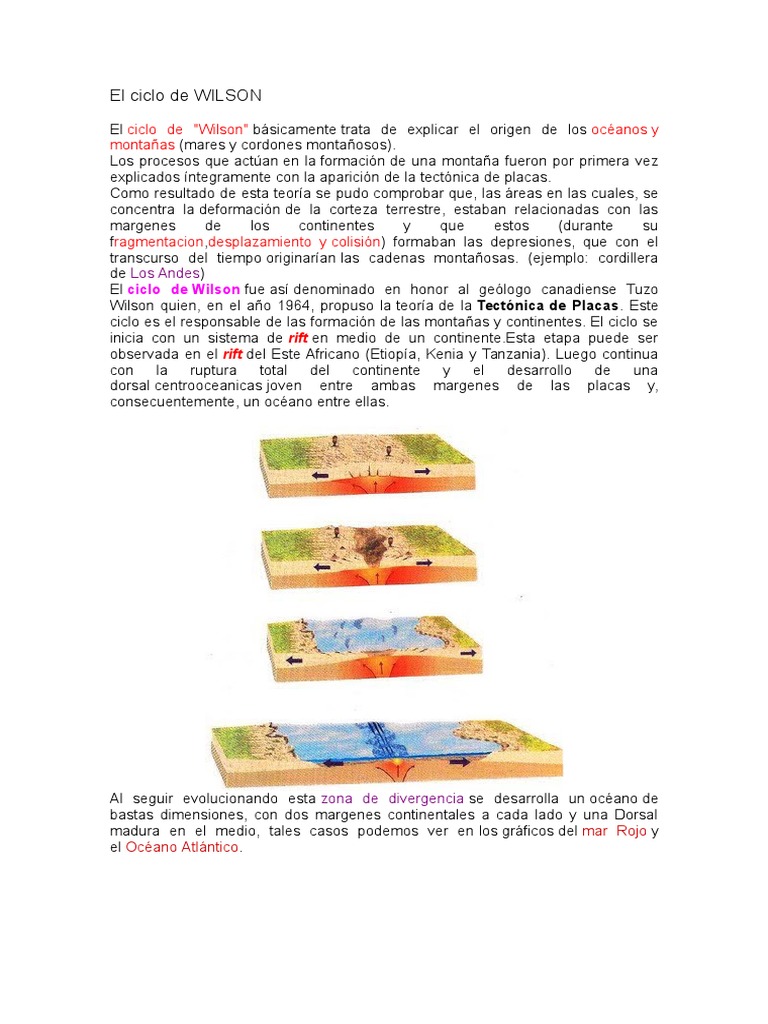 El Ciclo de WILSON | PDF | Placas tectónicas | Andes