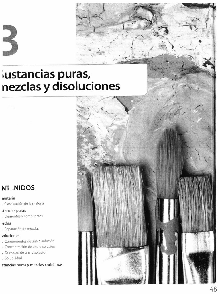 3 3 Sustancias Puras Mezclas y Disoluciones | PDF | Mezcla | Destilación