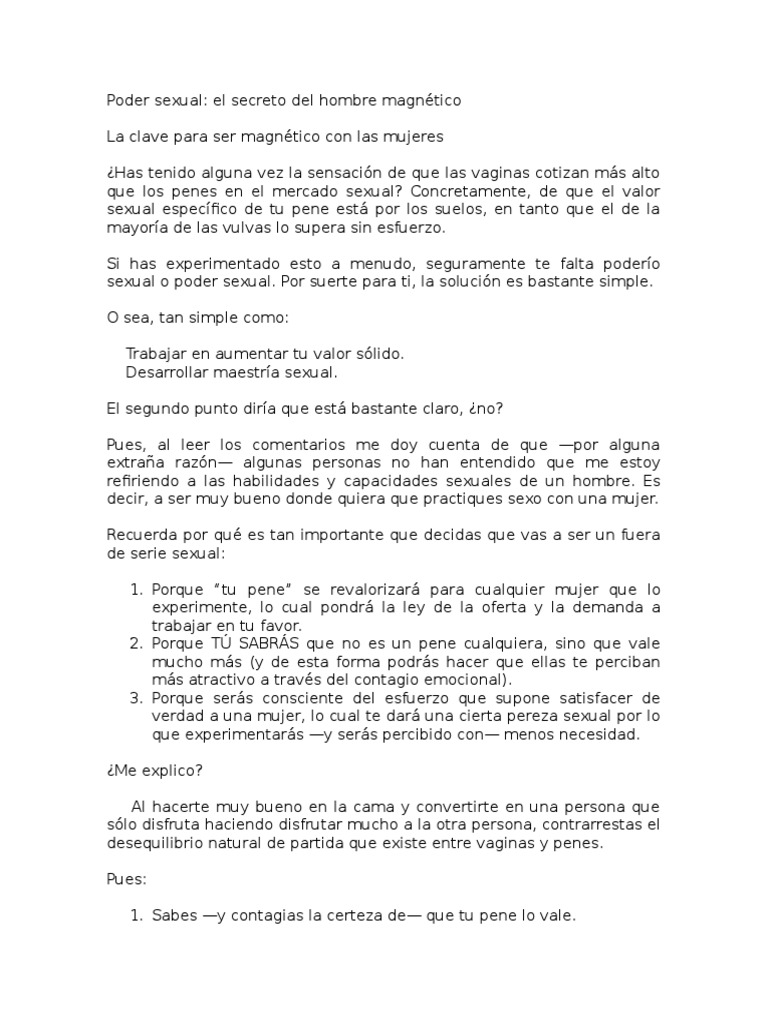Poder Sex Pdf Relaciones Sexuales Mujer
