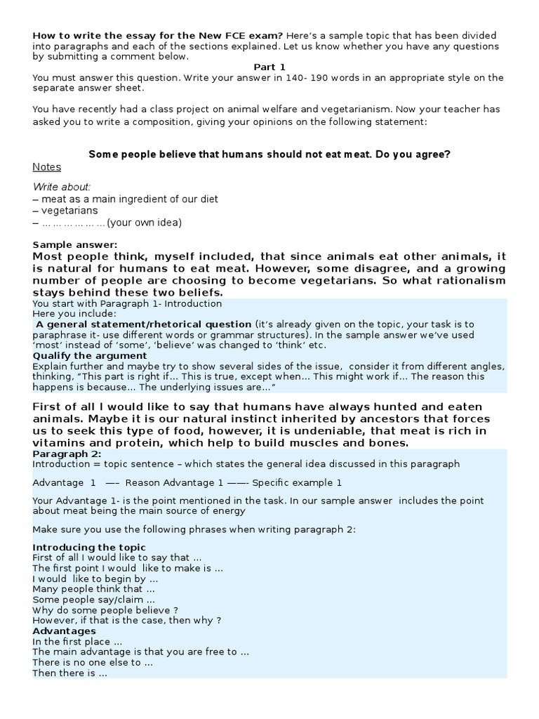 How To Write The Essay Fce | PDF | Ellipsis | Argument