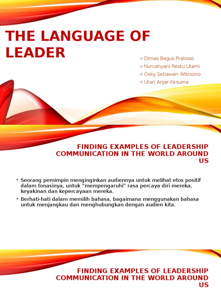 The Language of Leader Complete | PDF | Gaya (Fiksi) | Onomastika