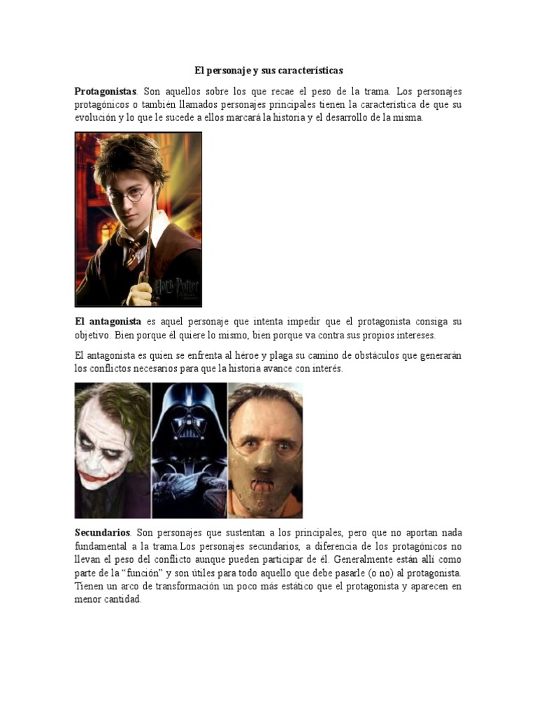 El Personaje y Sus Características | PDF