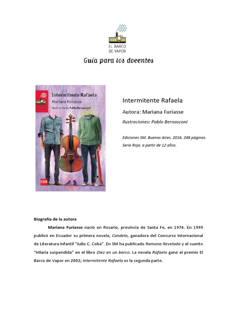 Intermitente Rafaela Guía Docente | PDF | Novelas | Adultos