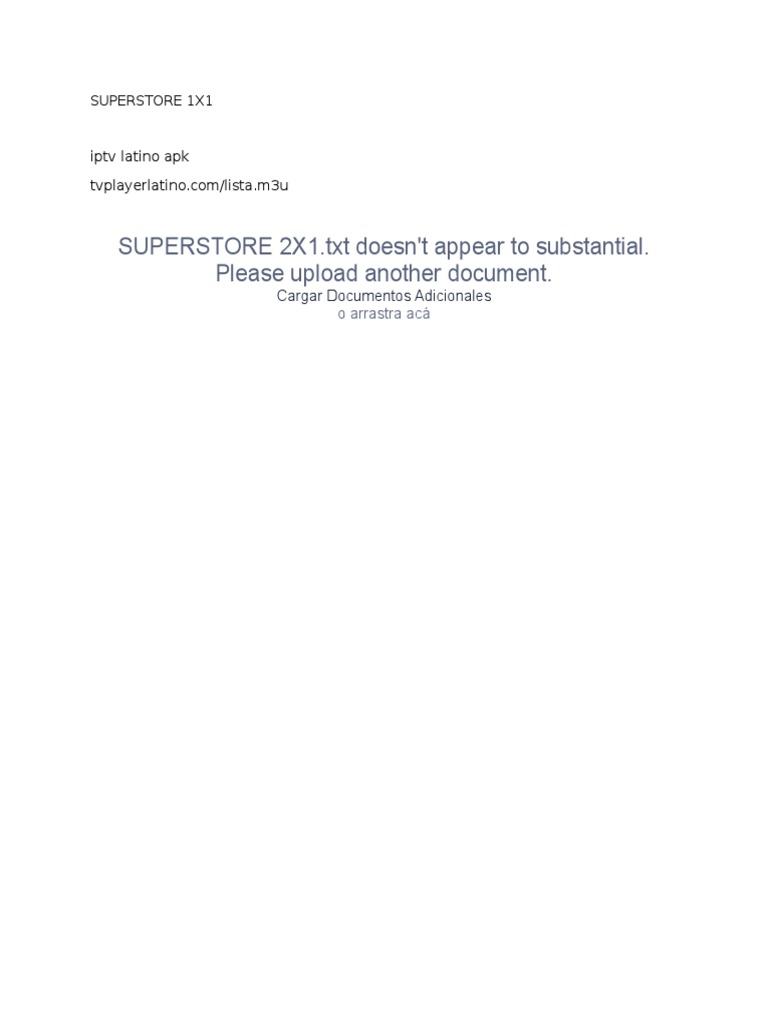 SUPERSTORE 2X1.txt Doesn't Appear To Substantial. Please Upload Another Document | PDF