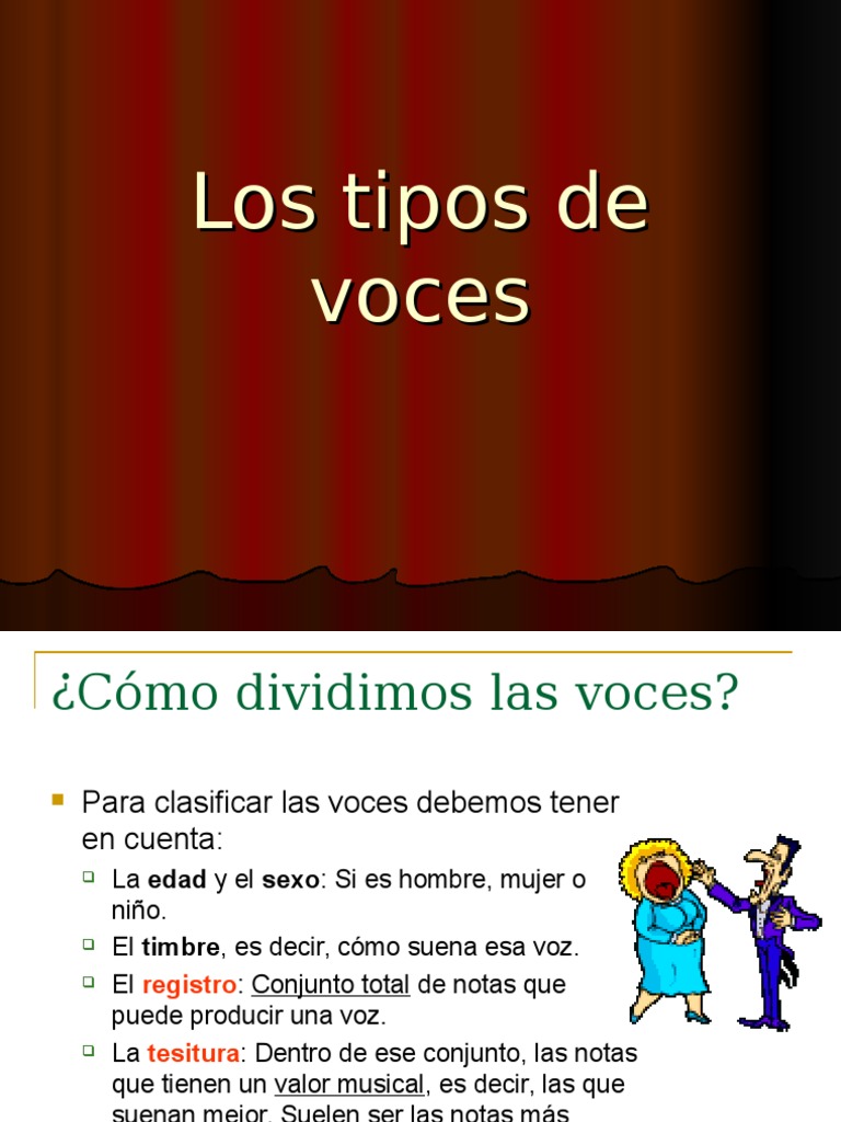 Los Tipos de Voces | PDF | Garganta Humana | Música vocal