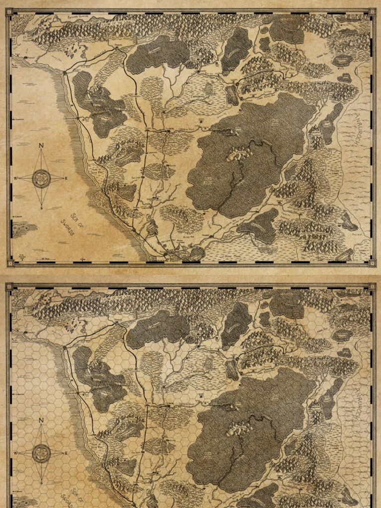 Sword Coast Handdrawn Color Map | PDF