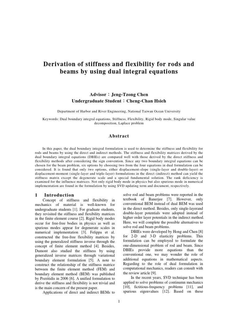 Stiffness and Flexibility of Rods | PDF | Finite Element Method ...