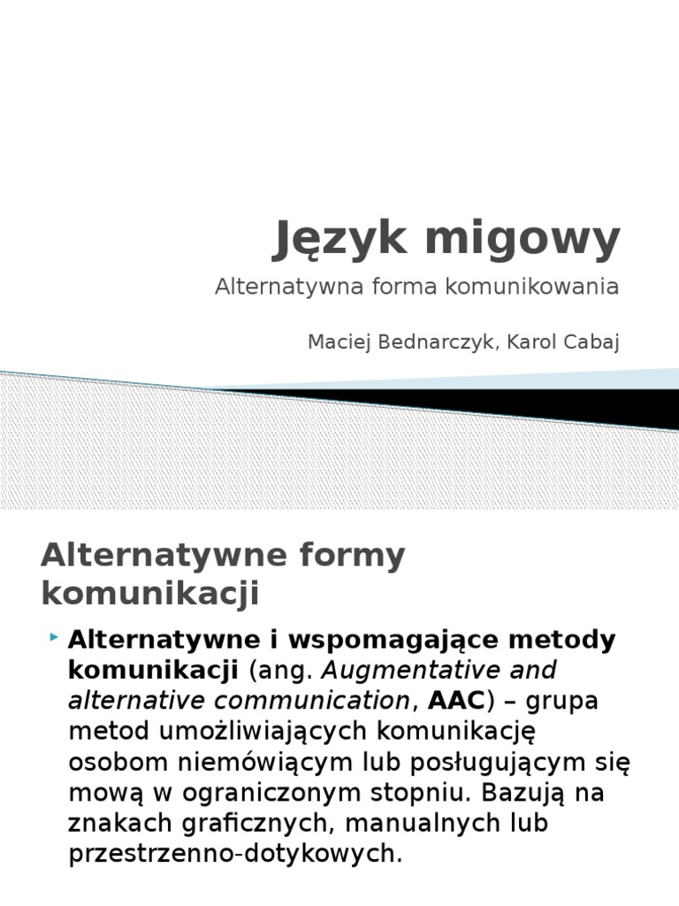 Język Migowy | PDF