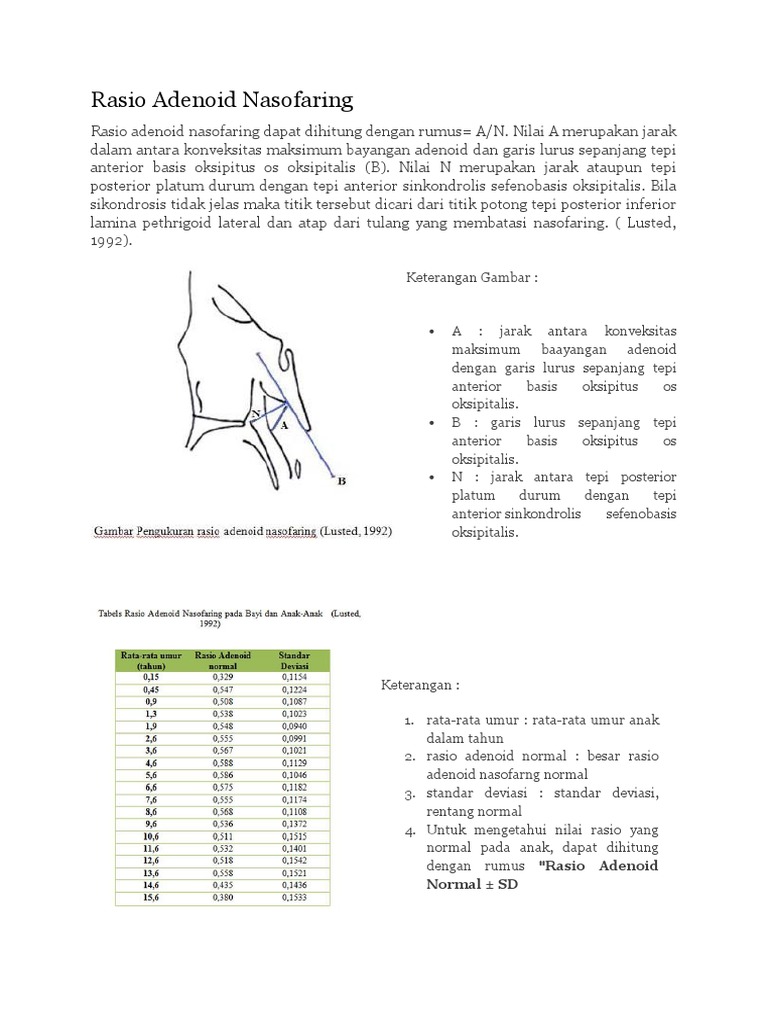 Rasio Adenoid Nasofaring | PDF